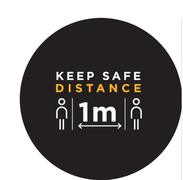 COVID-19 - Keep safe distance 1m – TDS Signs